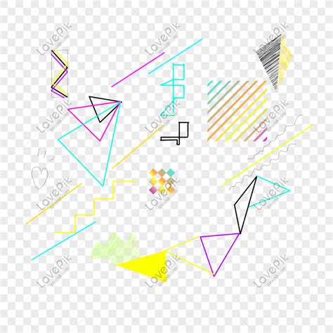 창조적 미니멀리스트 멤피스 디자인 Png 일러스트 무료 다운로드 Lovepik