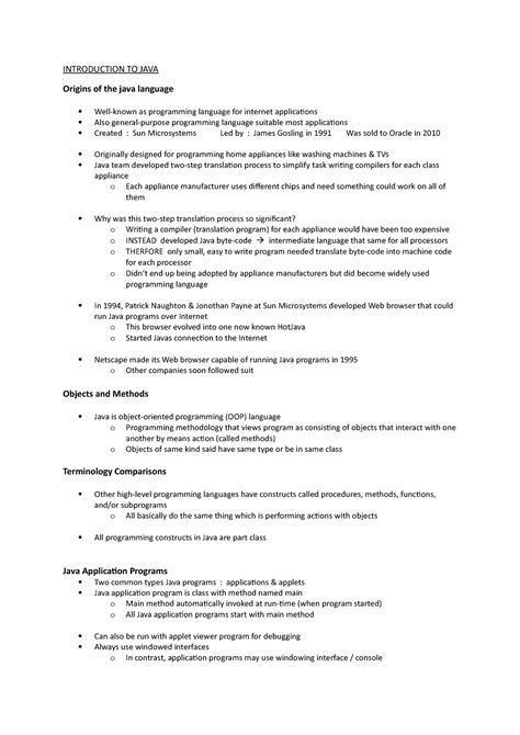 Intro To Java CSC F UCT INTRODUCTION TO JAVA Origins Of The Java Language Well Known