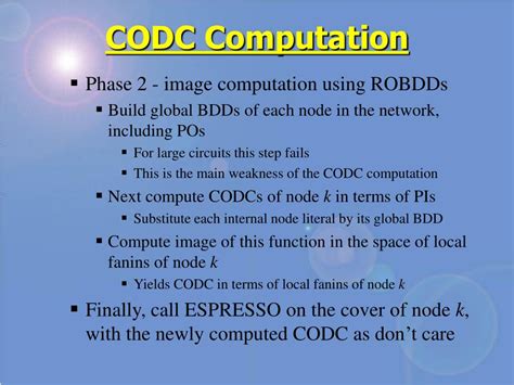 Ppt A Robust Algorithm For Approximate Compatible Observability Dont Care Codc Computation