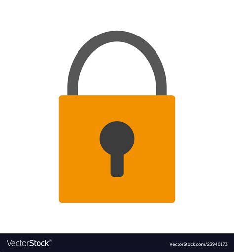 Padlock Security Device Symbol Royalty Free Vector Image