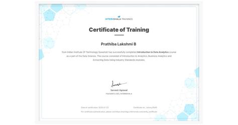 prathiba lakshmi b on linkedin successfully completed the introduction to data analytics