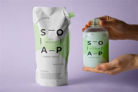 Premium Psd Refillable Container Mockup Design