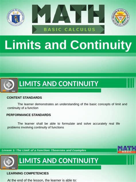 Lesson 2 Continuity Of A Function Pdf Continuous Function