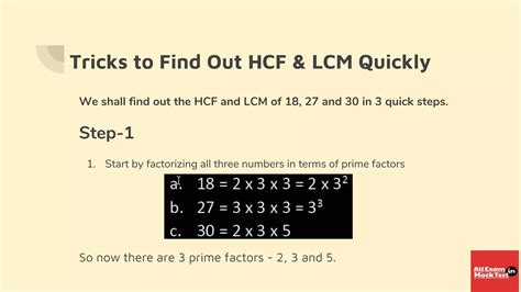 Quick Guide For Hcf And Lcm Pptx