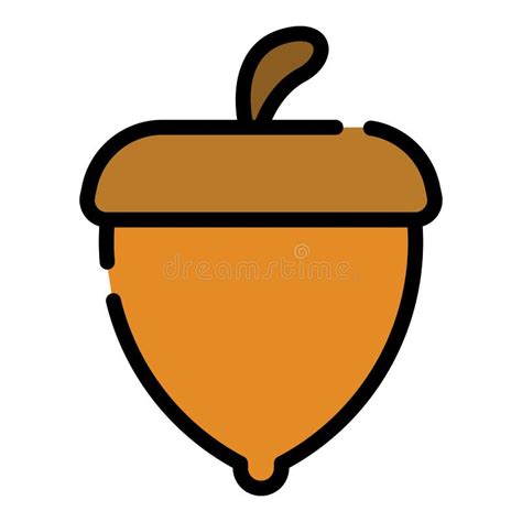 Acorn Icon Cartoon Style Stock Vector Illustration Of Nature 78763182