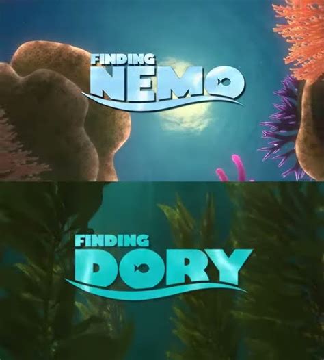Finding Dory Vz Finding Nemo Title Youtube