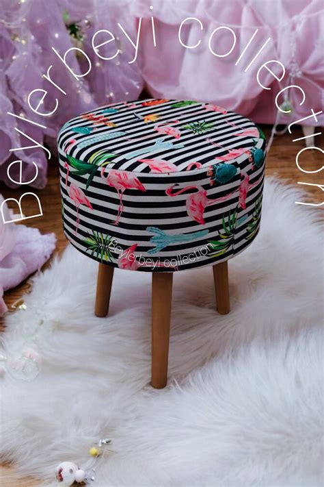 Beylerbeyİ Coco Puf Düz Kumaş 3 Ayak Oturma Odası Makyaj Masası Pufu Fiyatı Yorumları