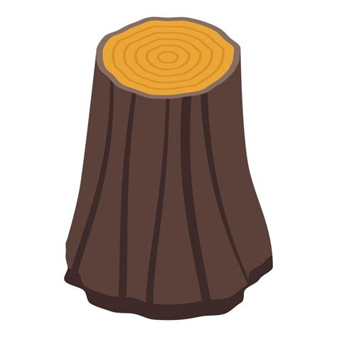 Cut Tree Trunk Icon Isometric Style 15648011 Vector Art At Vecteezy