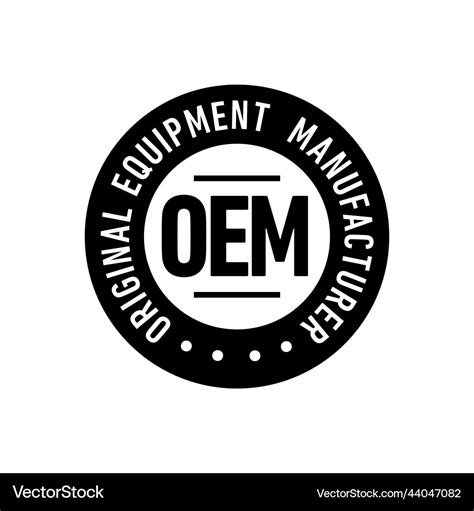 Original Equipment Manufacturer Icon Badge Stamp Vector Image