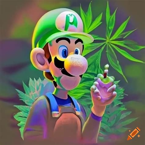 Super Mario In A Cannabis Farm On Craiyon