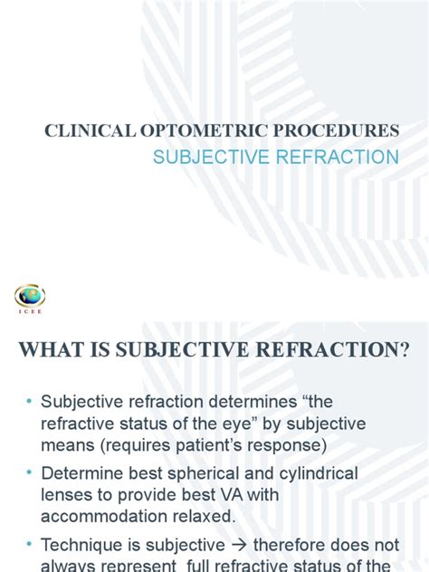 Subjective Refraction Pdf Eye Visual Acuity