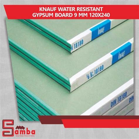 Jual Knauf Water Resistant Gypsum Board 9 Mm 120x240 Shopee Indonesia