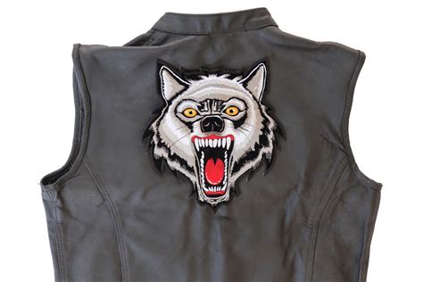 Vicious Wolf Wide Open Mouth And Teeth Large Back Patch Wolf