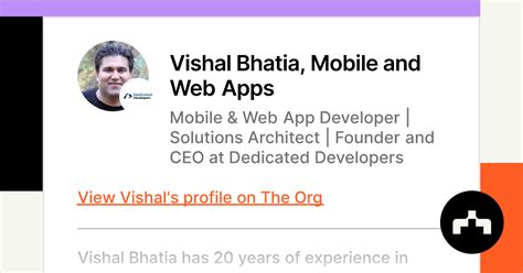 vishal bhatia mobile and web apps mobile and web app developer
