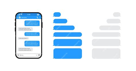 Premium Vector Smartphone Chatting Sms Template Bubbles