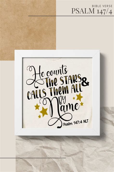 Psalm 147 4 Bible Verse Svg Dxf Eps And Png Masterbundles