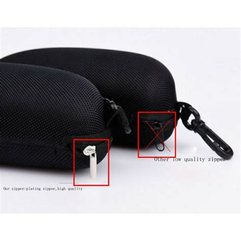 💯new Fashion Zipper Sunglasses Box Frame Glasses Case Antipress
