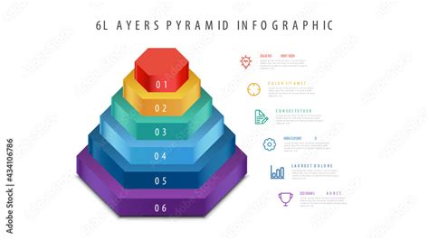Pyramid Infographic Element Vector With Layers Diagram Layout Template For Presentation