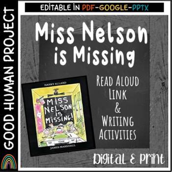 Miss Nelson Is Missing Back To School Read Aloud And Activities Editable