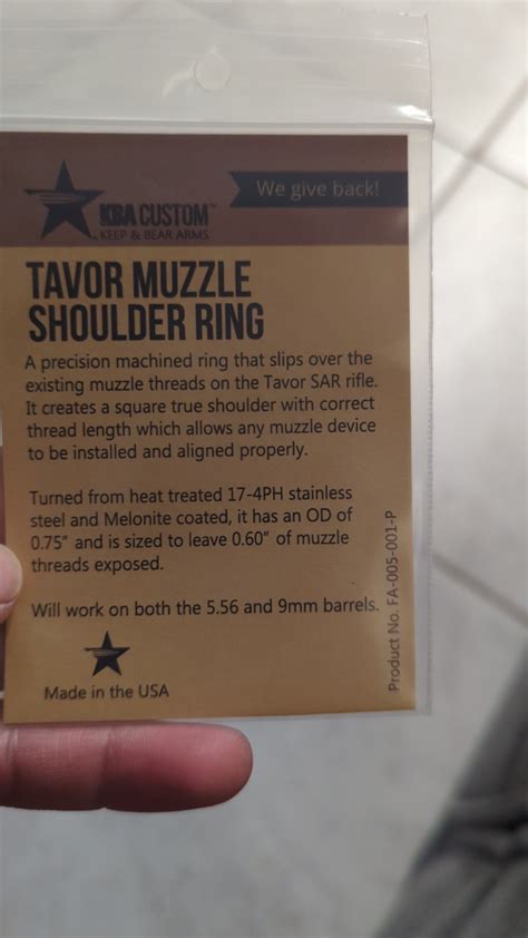 Tavor Muzzle Shoulder Ring Rtavor