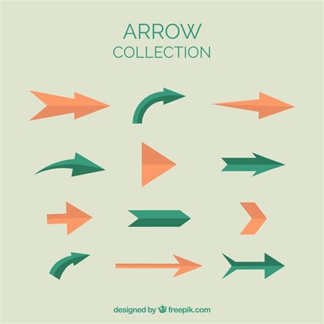 Conjunto De Flechas Coloridas Para Marcar En Estilo Plano Vector Gratis