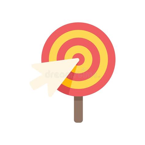 Mouse Cursor Clicking On Target Center Marketing Concept Icon Stock