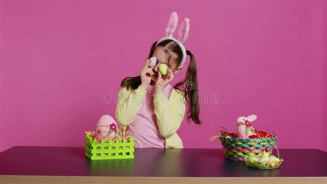 Enthusiastic Young Girl Playing Peek A Boo In Front Of Camera Stock Footage Video Of Excited