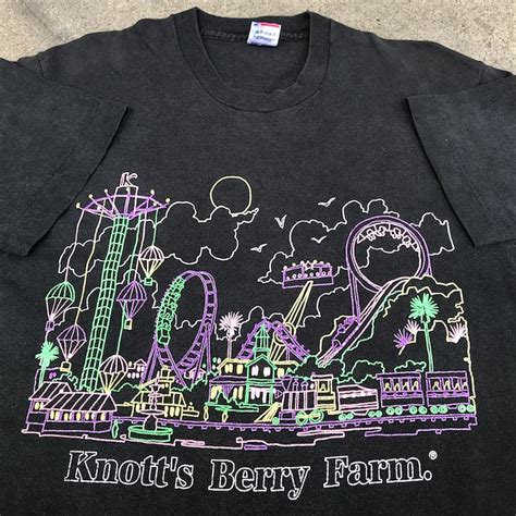 Vintage Vtg 90s Knotts Berry Farm Amusement Park Promo Tee Shirt Grailed