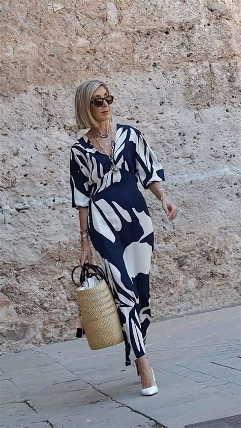 Dresses Woman Over 50 Casual Midi Dress With 3 4 Sleeves For Summer