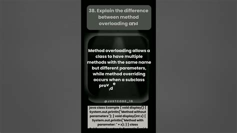 The Method Overloading And Method Overriding In Java 90 Day Java Interview Questions Series