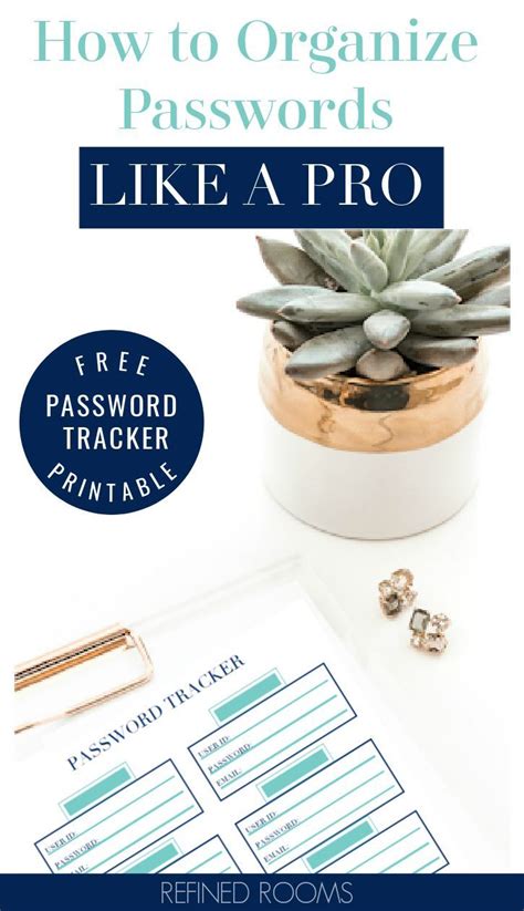How To Organize Passwords Like A Pro Password Organizer Printable Password Tracker Organization