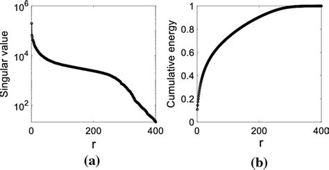 singular value distribution of the training data set a singular