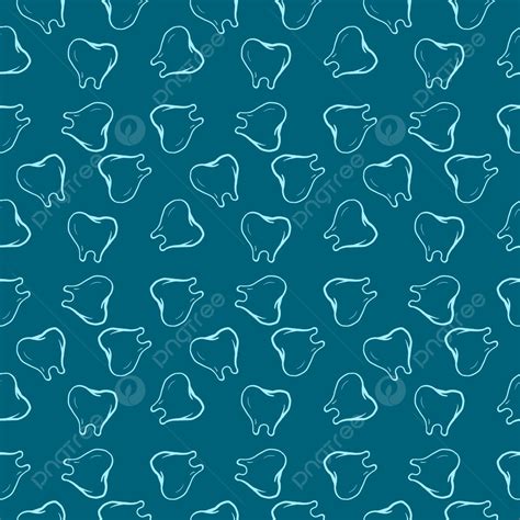 Tooth Patternillustrationvector On White Background Pattern Set Care