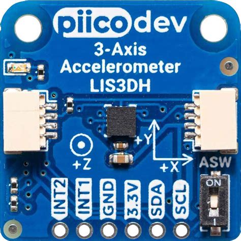 piicodev lis3dh 3 axis accelerometer altronics alt z6584a