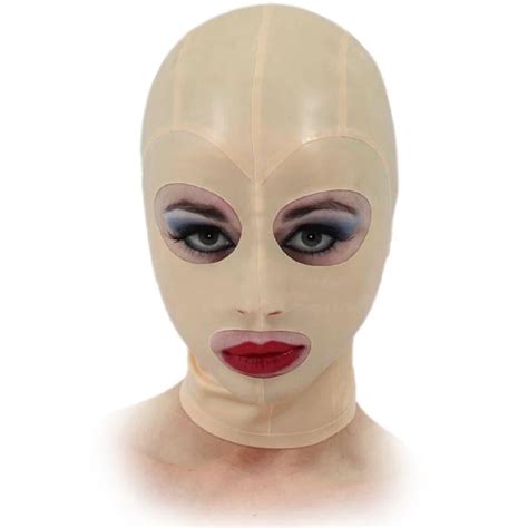 Mascarilla De L Tex Con Cremallera Trasera Capucha Fetiche Hecha A Mano