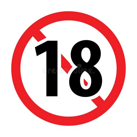 Adults Only Age Restriction Stock Vector Illustration Of Stop Vector 205217030