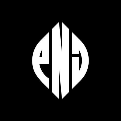 Premium Vector Pnj Circle Letter Logo Design With Circle And Ellipse