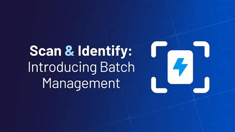 Introducing A New Scan And Identify Feature Batch Management