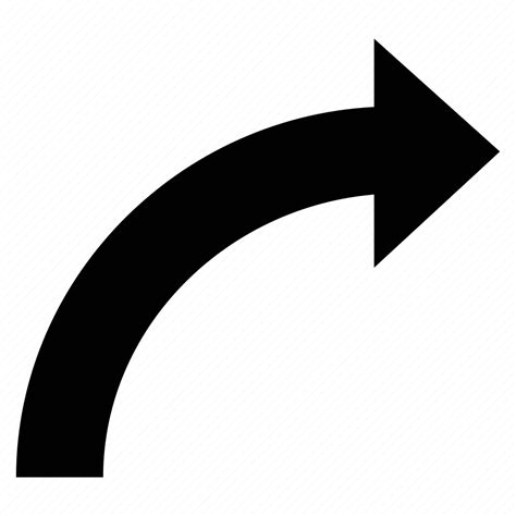 arrow arrow curve curve direction pointing right icon download