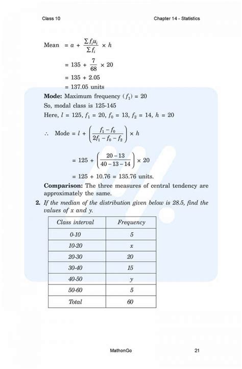 Ncert Solutions For Class 10 Maths Chapter 14 Statistics Mathongo