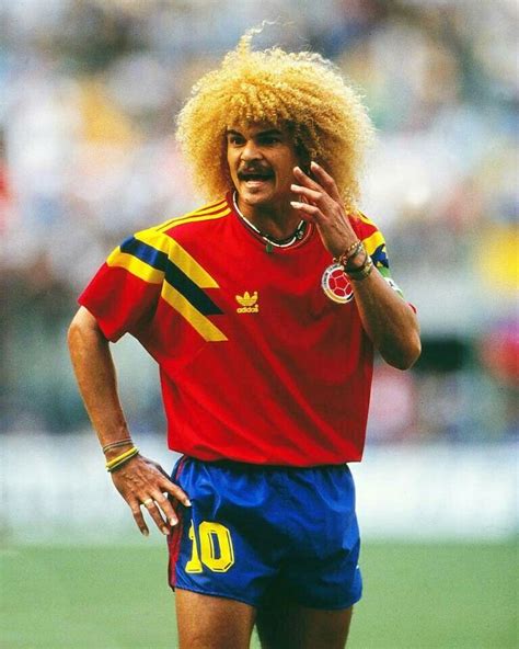 Carlos Valderrama Of Colombia In Action At The 1990 World Cup Finals Colombia 1990 Mexico