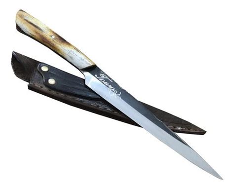 Facas Antigas Faca Artesanal Taura Língua De Chimango Com Osso 8 Polegadas