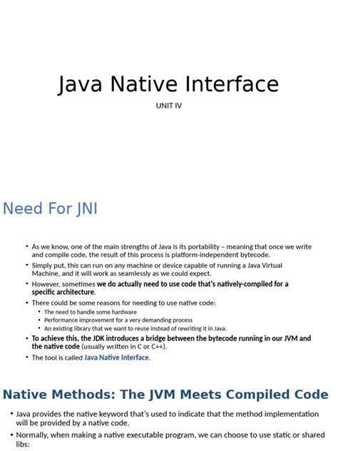 Understanding Java Native Interface Jni Pdf Java Programming