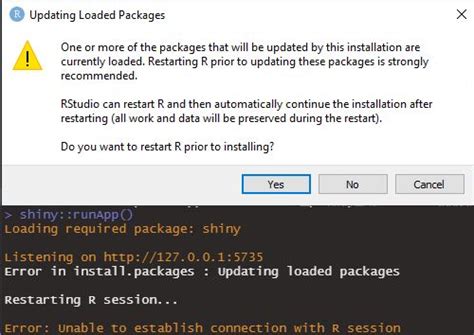 Shiny Error Unable To Establish Connection With R Session Shiny Posit Community