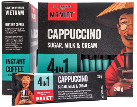 Mr Viet Vietnamese Instant Coffee 4in1 3in1 2in1 Cappuccino Bla