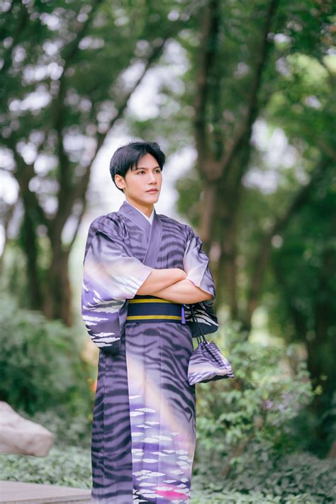 日本和服男传统武士绅士服正装日式和服不易皱材质定位花纹 阿里巴巴