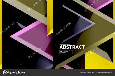 Flying Triangles Compostion Geometric Background Stock Vector Image By ©akomov 254353140