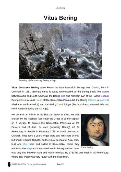 Resource Vitus Bering OpenSTEM Pty Ltd Resource Vitus Bering OpenSTEM Pty Ltd