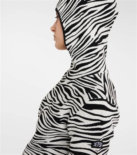 Zoey Zebra Print Jacquard Hoodie In Multicoloured Jet Set Mytheresa