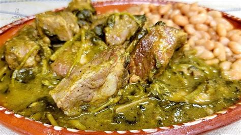 Costillas De Puerco En Salsa Verde Con Verdolagas